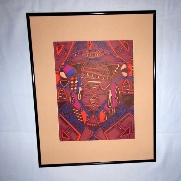 Cathy's Doodles | Wall Decor | Aztec Sunrise By Cathy Original Framed ...
